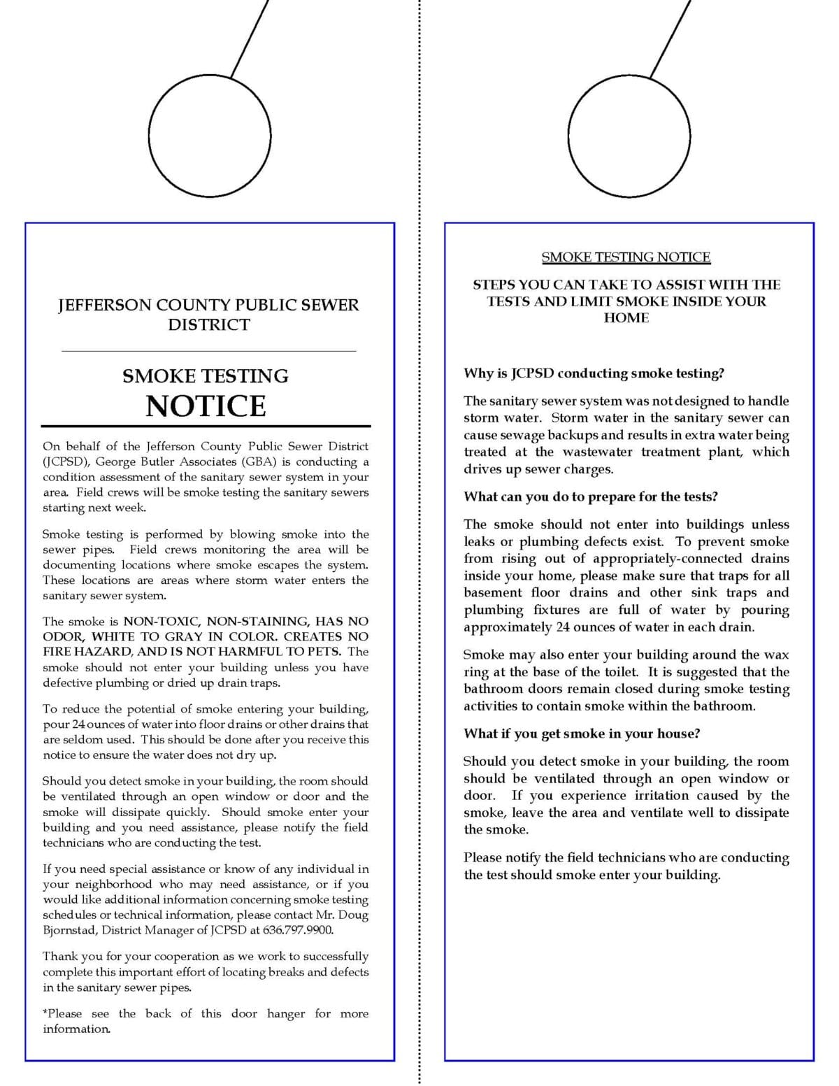 Smoke Testing - Jeffco Sewer District